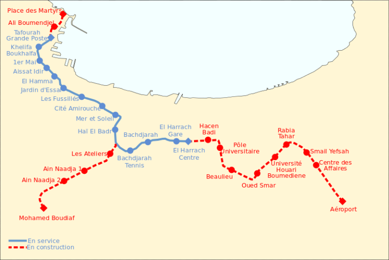 Algiers Metro — Map, Lines, Route, Hours, Tickets
