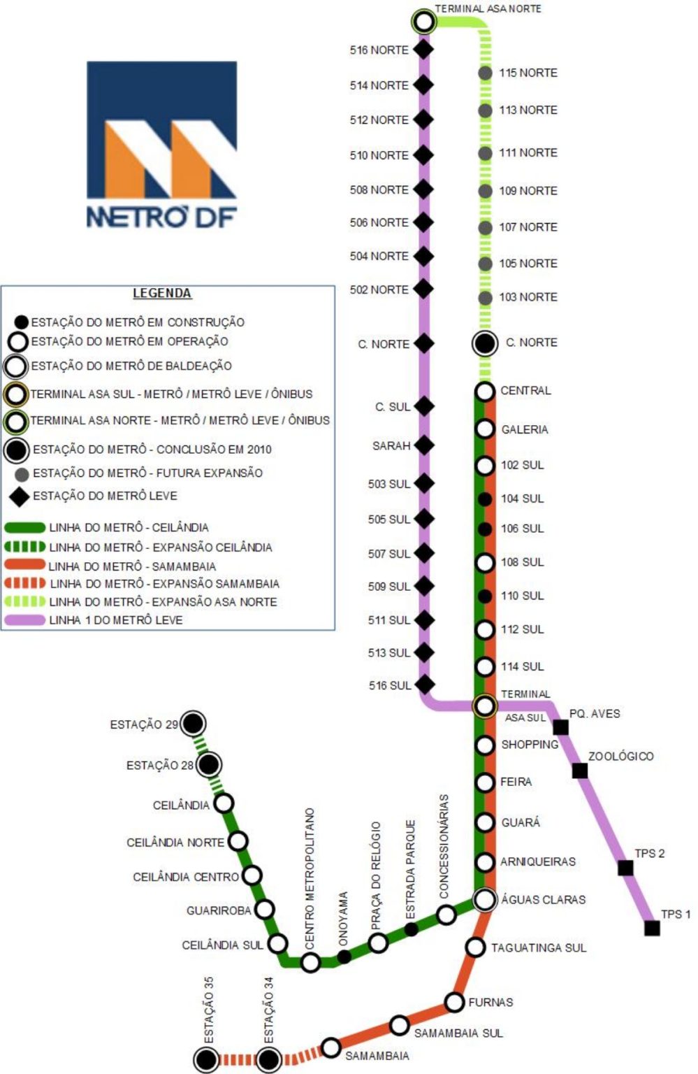 Brasília Metro — Map, Lines, Route, Hours, Tickets