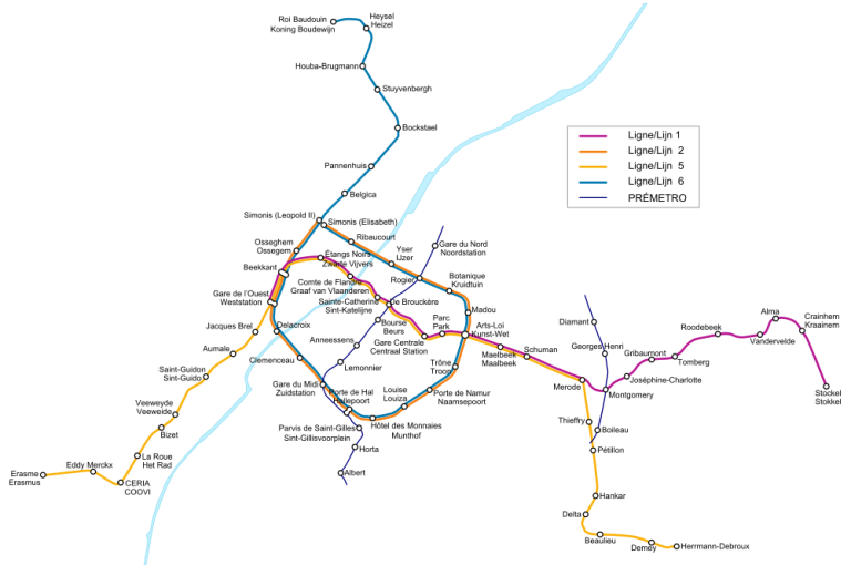Brussels Metro — Map, Lines, Route, Hours, Tickets