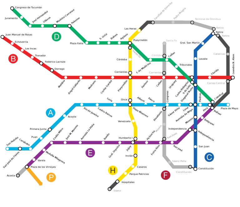 Buenos Aires Underground — Map, Lines, Route, Hours, Tickets