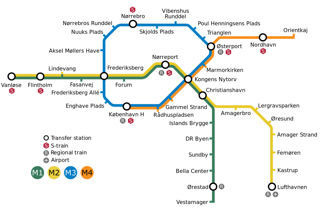 Copenhagen Metro — Map, Lines, Route, Hours, Tickets