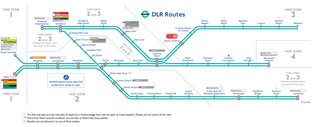 Docklands light railway — Map, Lines, Route, Hours, Tickets