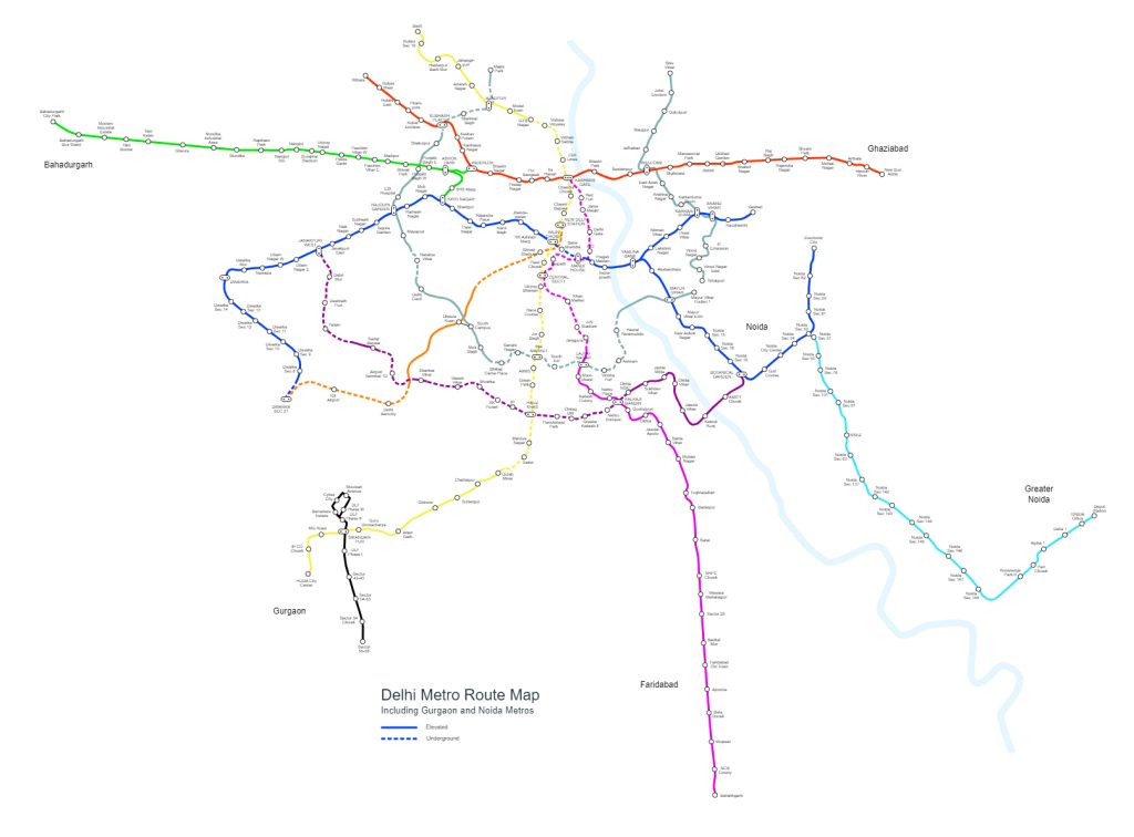 DMRC Interactive Map, Interactive Delhi Metro Map