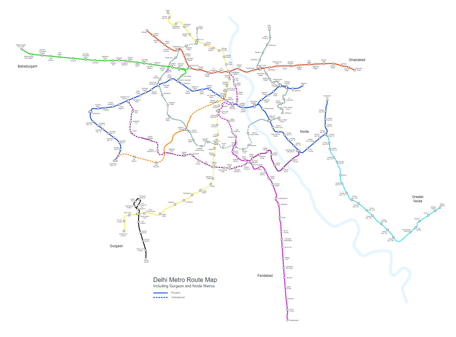 DMRC Interactive Map, Interactive Delhi Metro Map