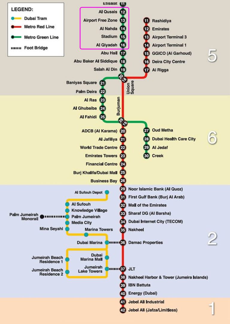 Dubai Metro station near Sharjah — Map, Lines, Route, Hours, Tickets