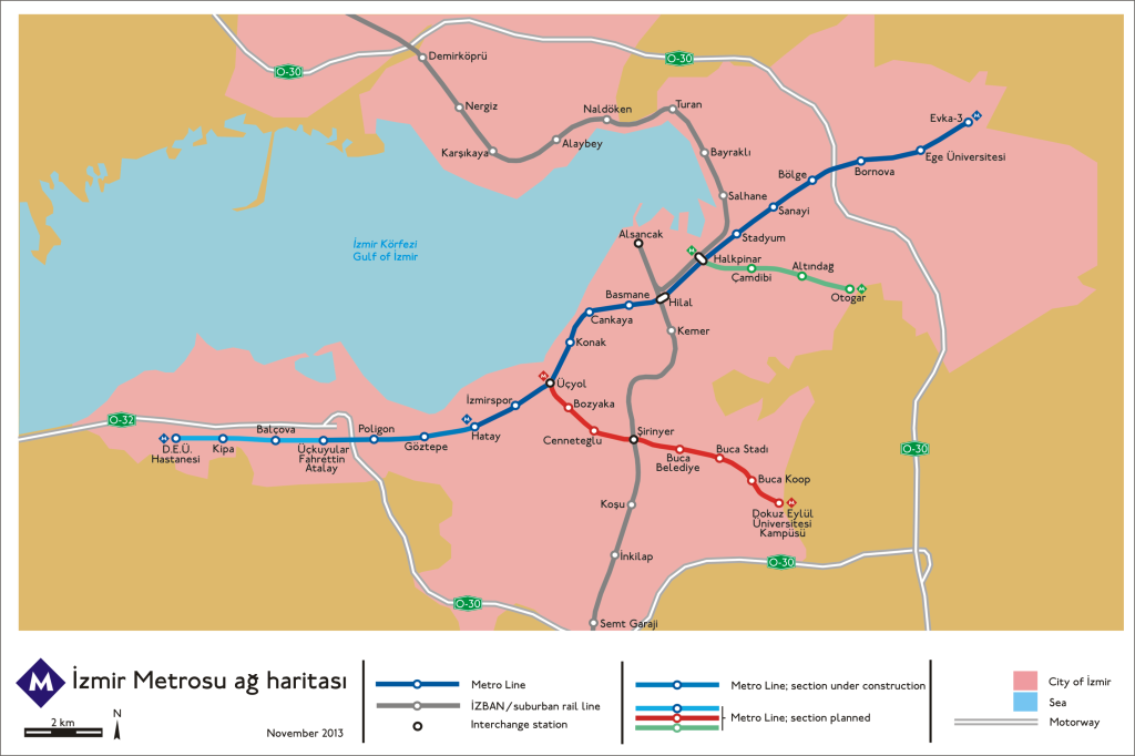 Izmir Metro — Map, Lines, Route, Hours, Tickets