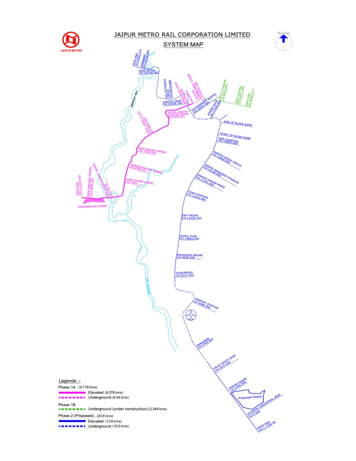 Jaipur Metro — Map, Lines, Route, Hours, Tickets