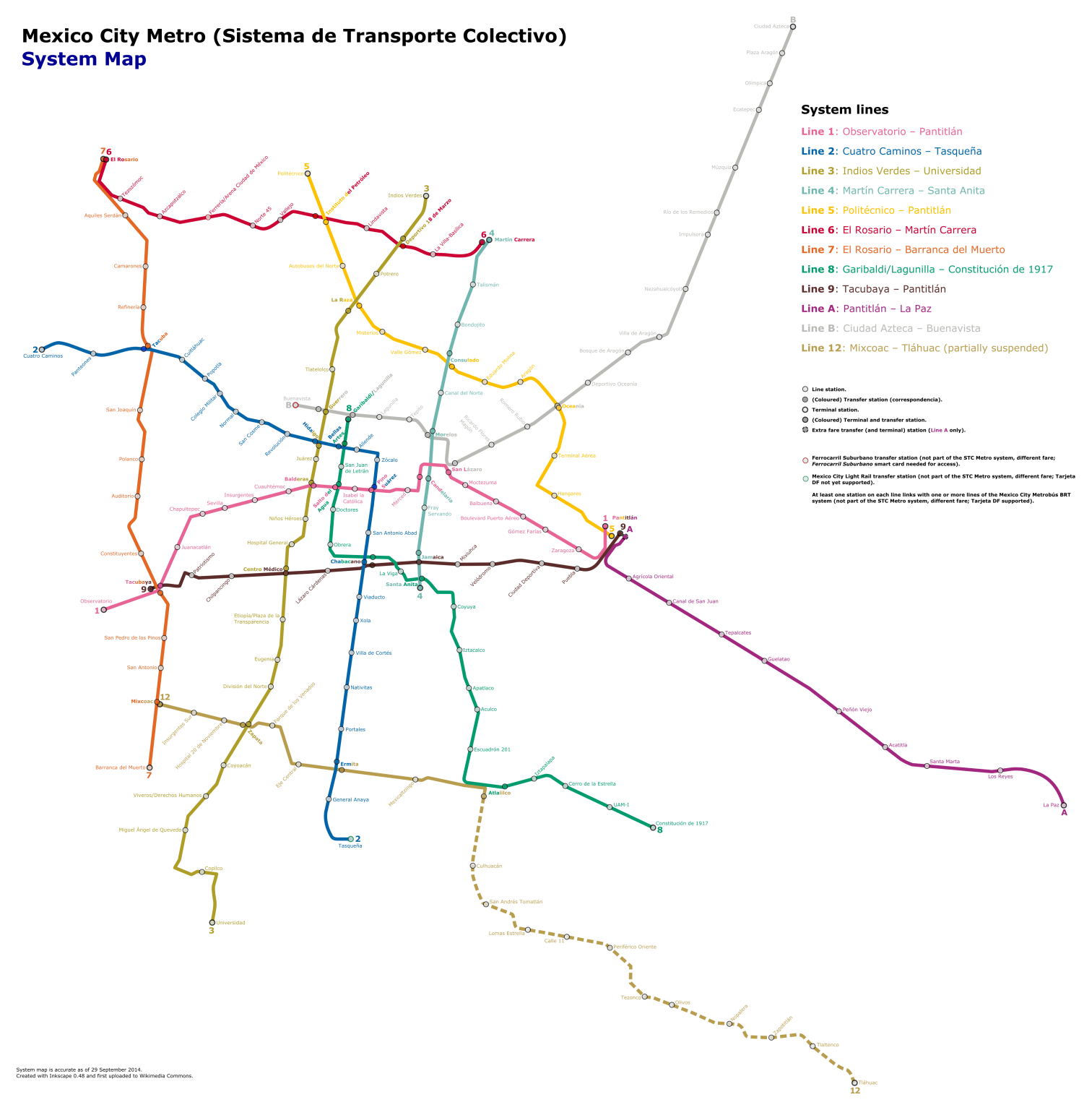 Mexico City Metro — Map, Lines, Route, Hours, Tickets