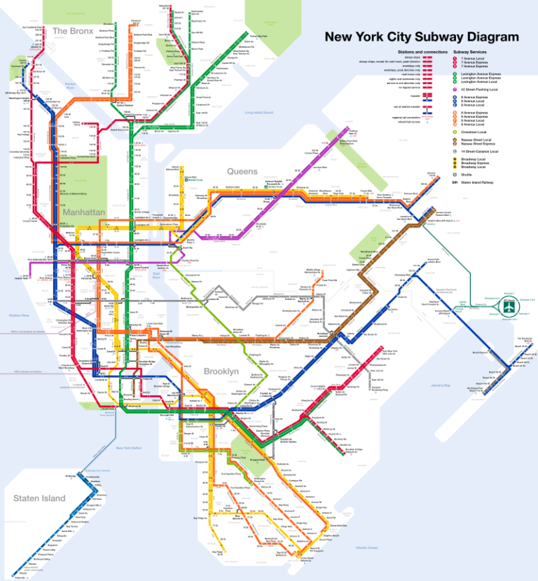 New York City Subway System Map - MetroEasy.com