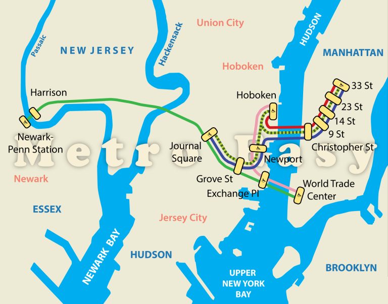 PATH (Port Authority Trans-Hudson) — Map, Lines, Route, Hours, Tickets