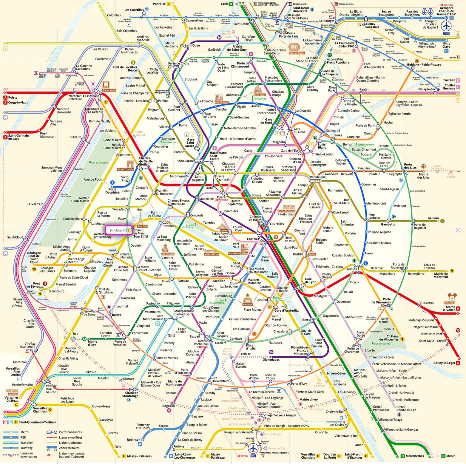 Paris Metro station near the Eiffel tower