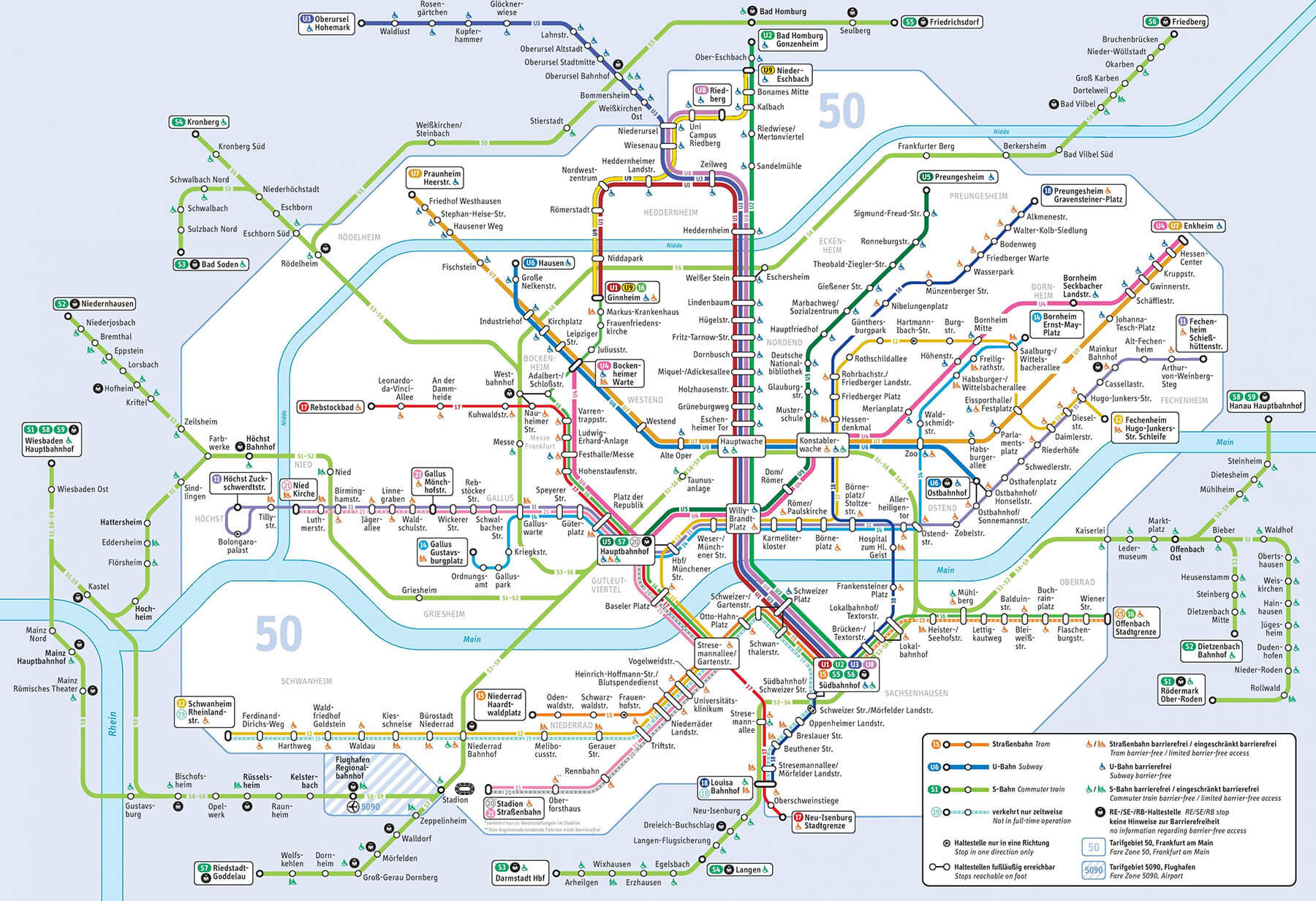 Public transportation in Frankfurt — Map, Lines, Route, Hours, Tickets
