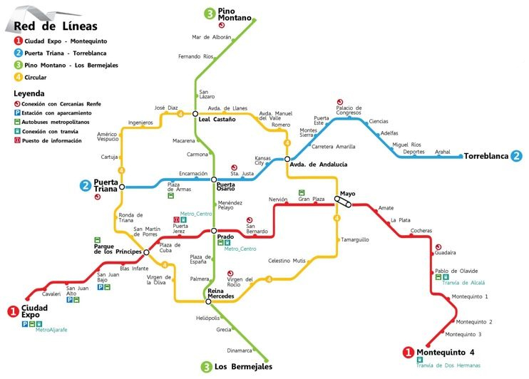 Seville Metro — Map, Lines, Route, Hours, Tickets