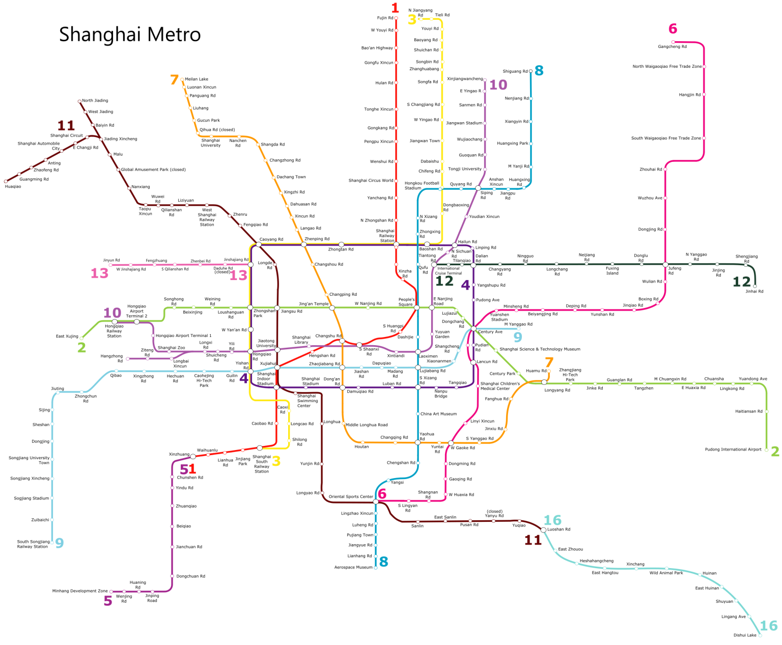 Shanghai Metro — Map, Lines, Route, Hours, Tickets