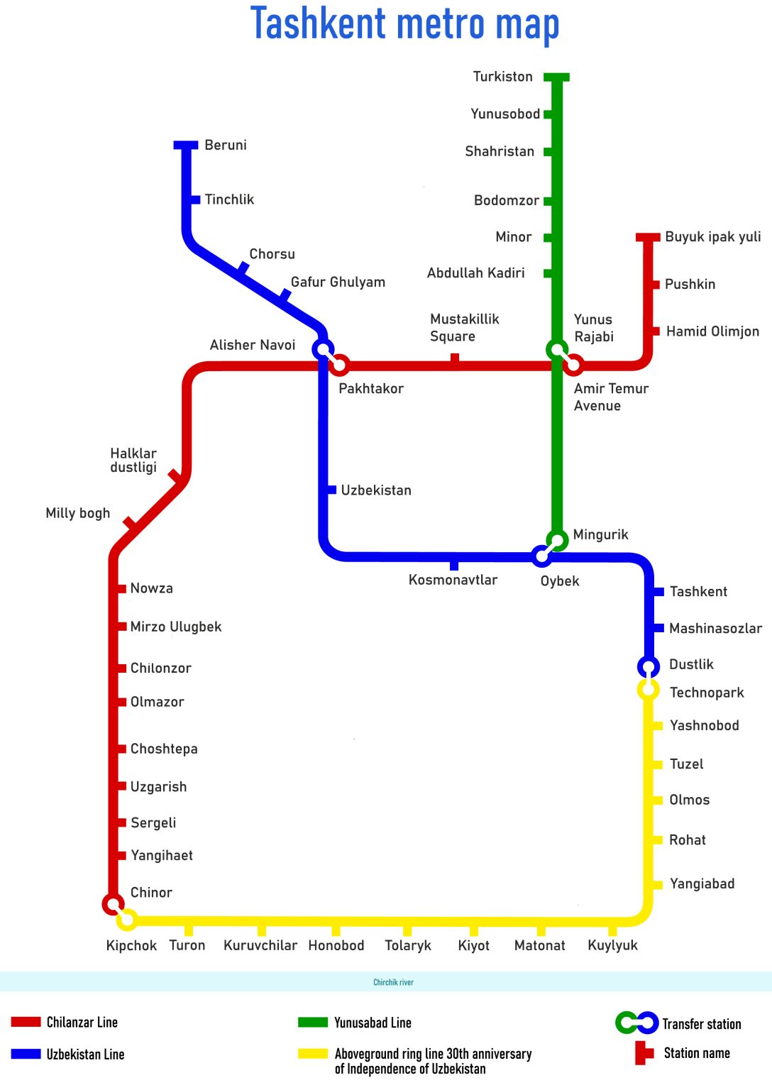 Tashkent Metro — Map, Lines, Route, Hours, Tickets