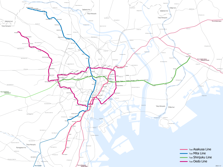 Toei Subway — Map, Lines, Route, Hours, Tickets