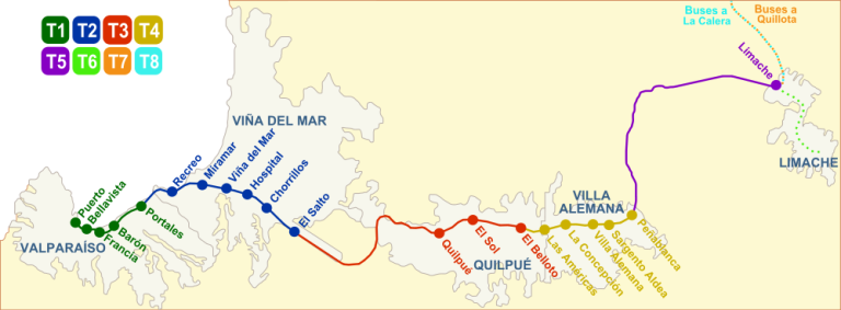 Valparaiso Metro — Map, Lines, Route, Hours, Tickets