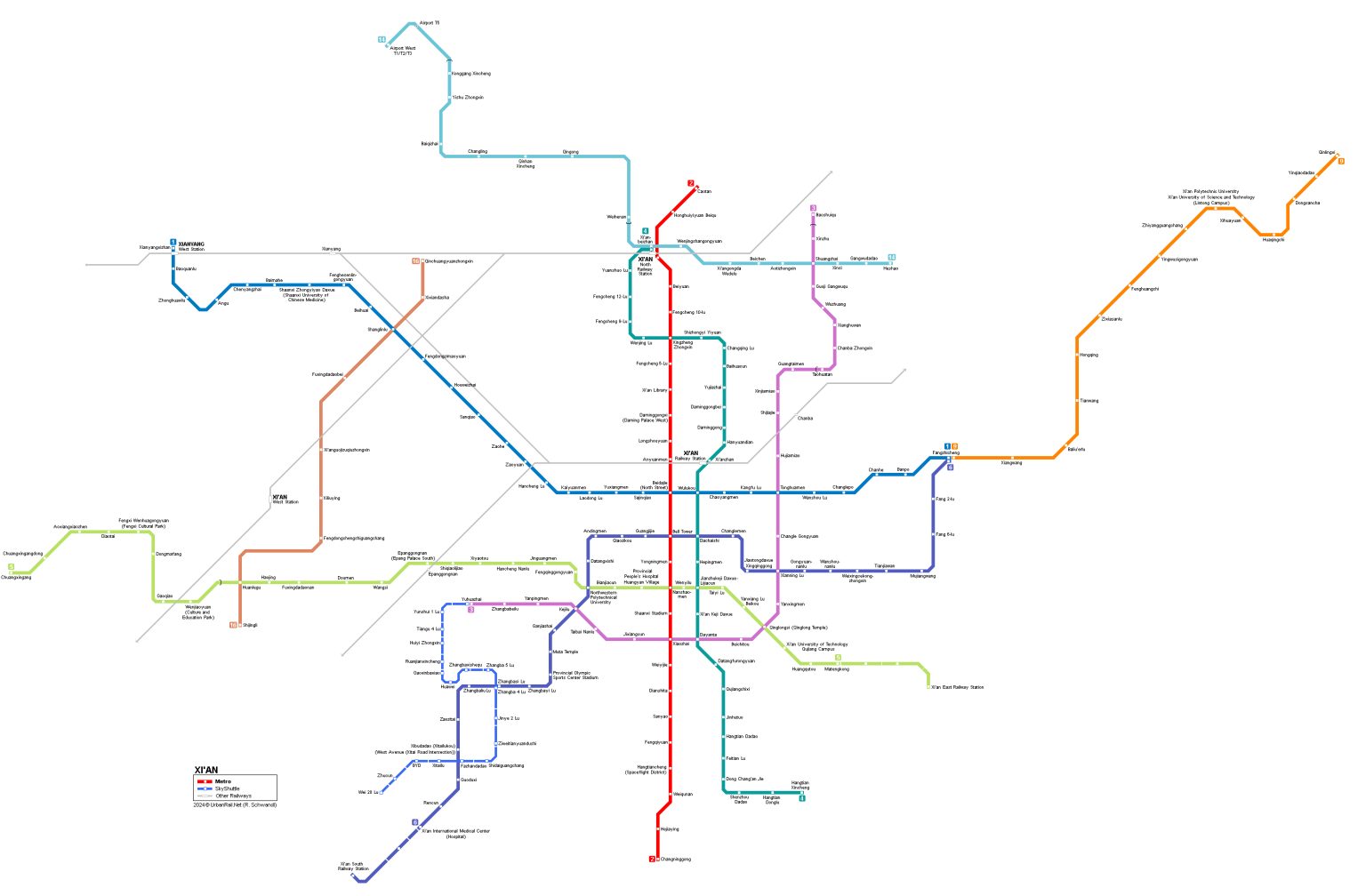 Xi'an Metro — Map, Lines, Route, Hours, Tickets
