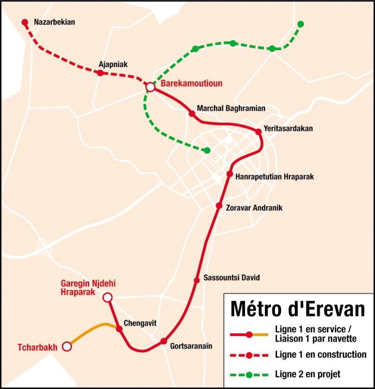 Yerevan Metro — Map, Lines, Route, Hours, Tickets