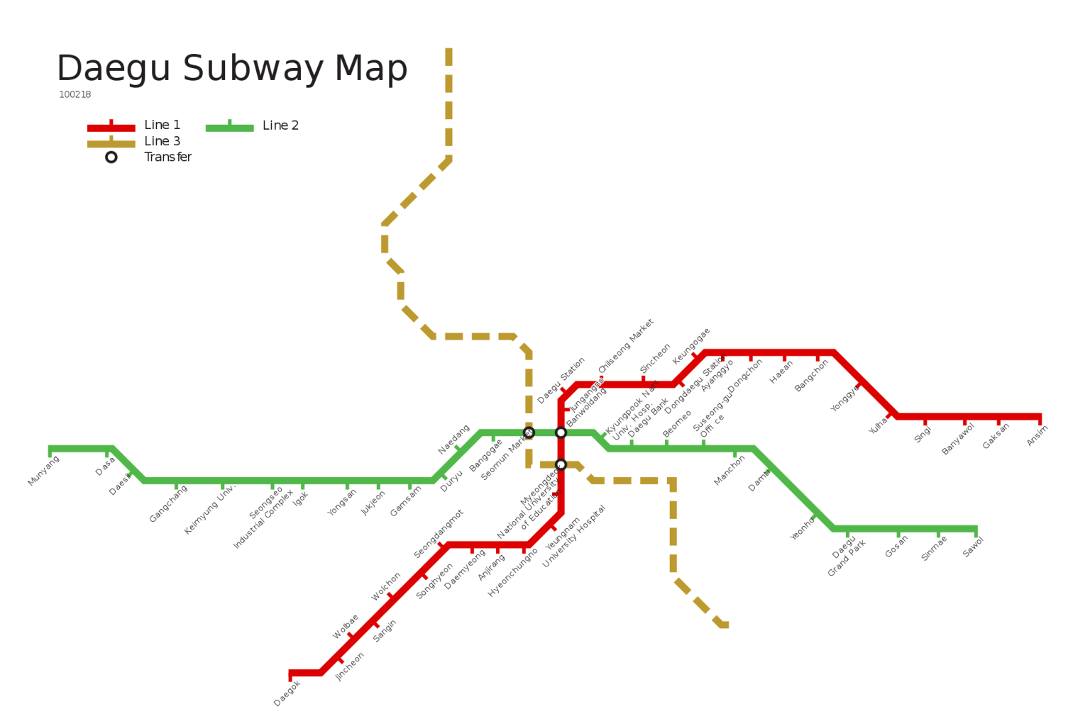Daegu Metro — Map, Lines, Route, Hours, Tickets