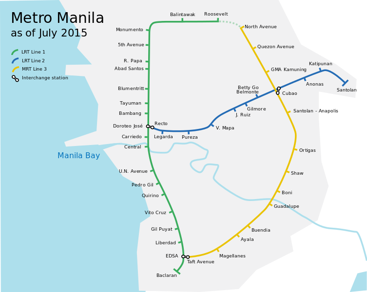 Manila Light Rail Transit System — Map, Lines, Route, Hours, Tickets