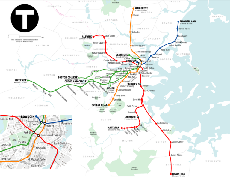 MBTA Subway — Map, Lines, Route, Hours, Tickets