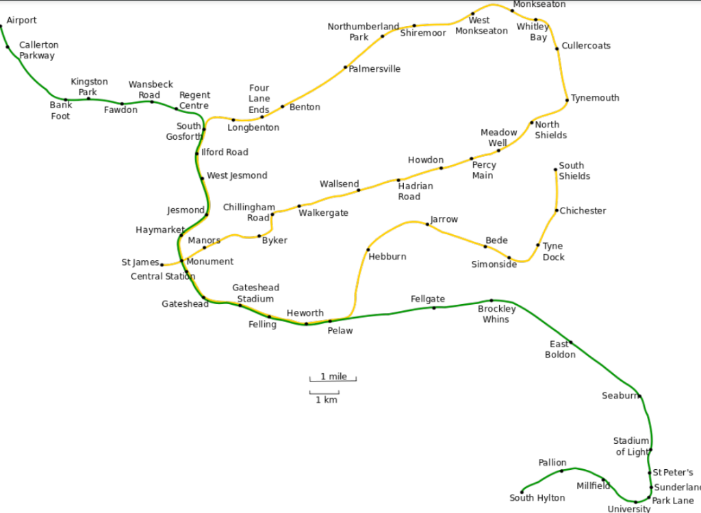 Tyne & Wear Metro — Map, Lines, Route, Hours, Tickets