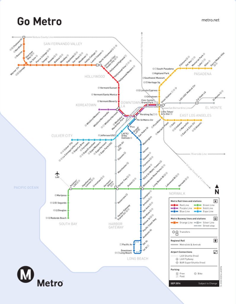 Los Angeles Metro Rail — Map, Lines, Route, Hours, Tickets