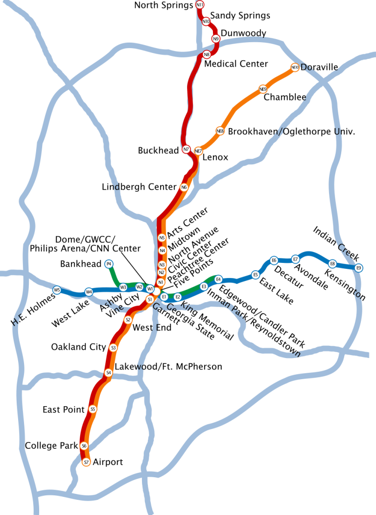 Atlanta MARTA — Map, Lines, Route, Hours, Tickets