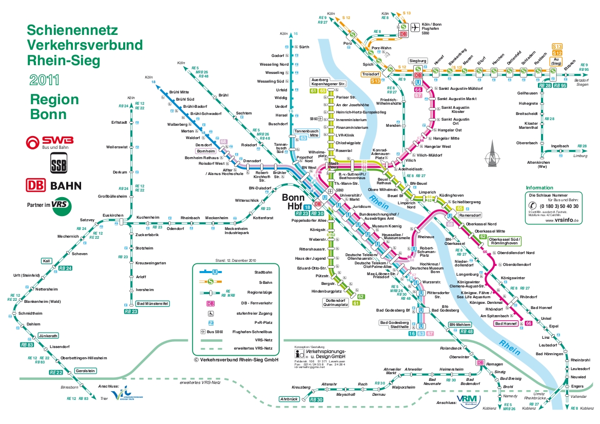 Bonn Stadtbahn — Map, Lines, Route, Hours, Tickets