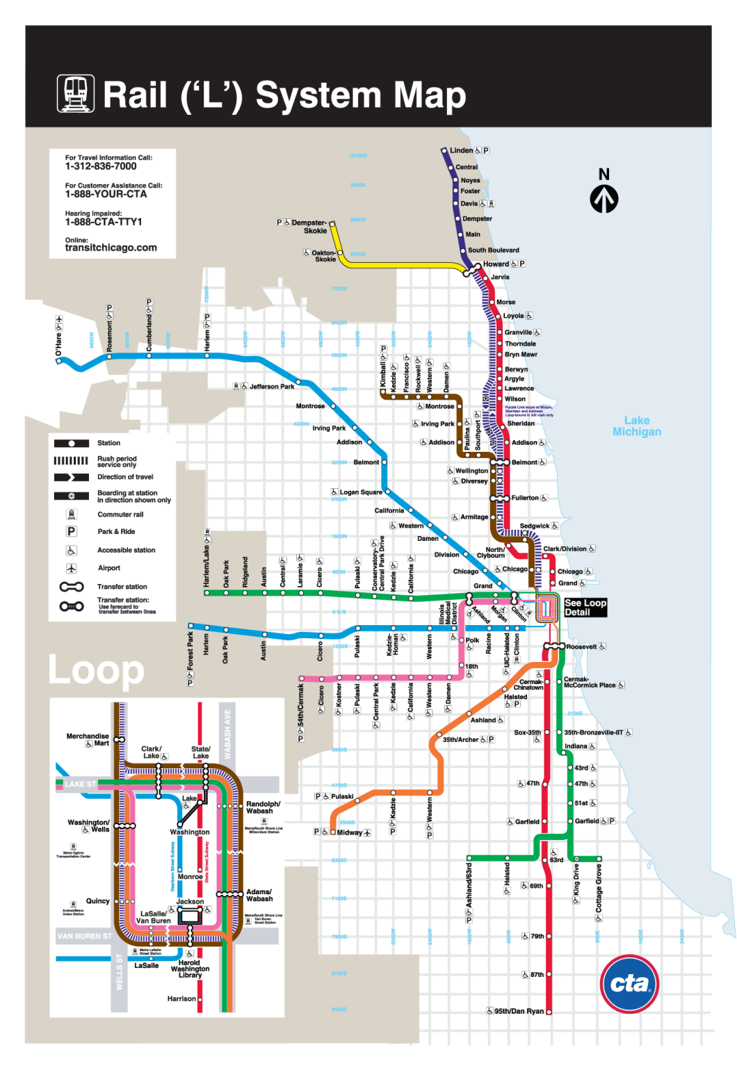 Chicago L — Map, Lines, Route, Hours, Tickets