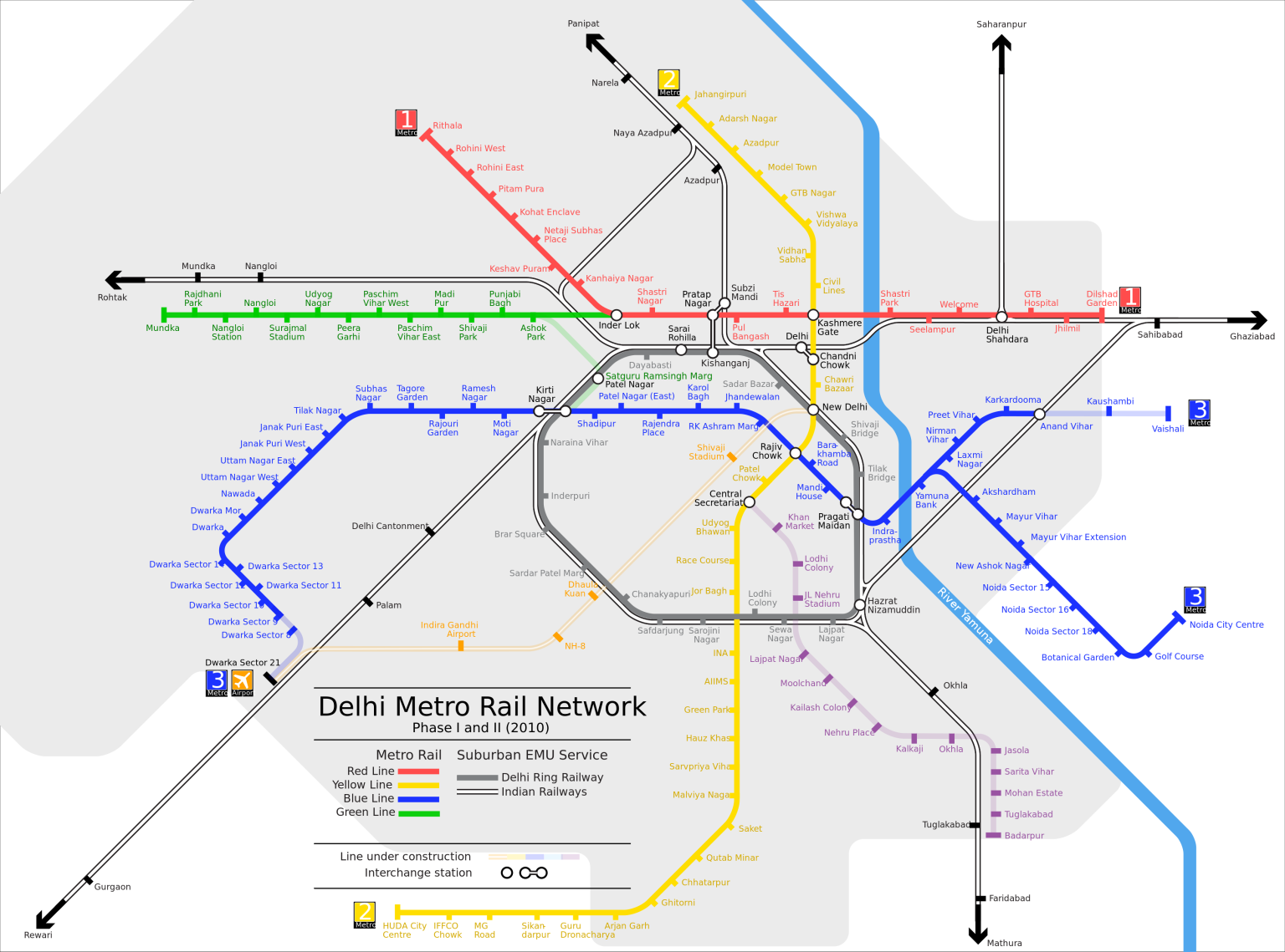 Delhi Metro Rail — Map, Lines, Route, Hours, Tickets