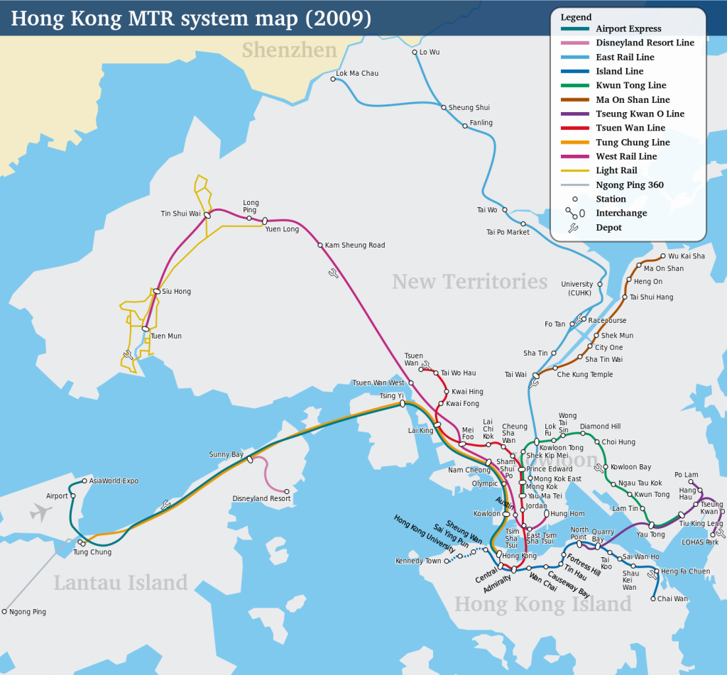 MTR Hong Kong — Map, Lines, Route, Hours, Tickets