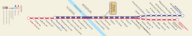 Saint Louis Metrolink — Map, Lines, Route, Hours, Tickets