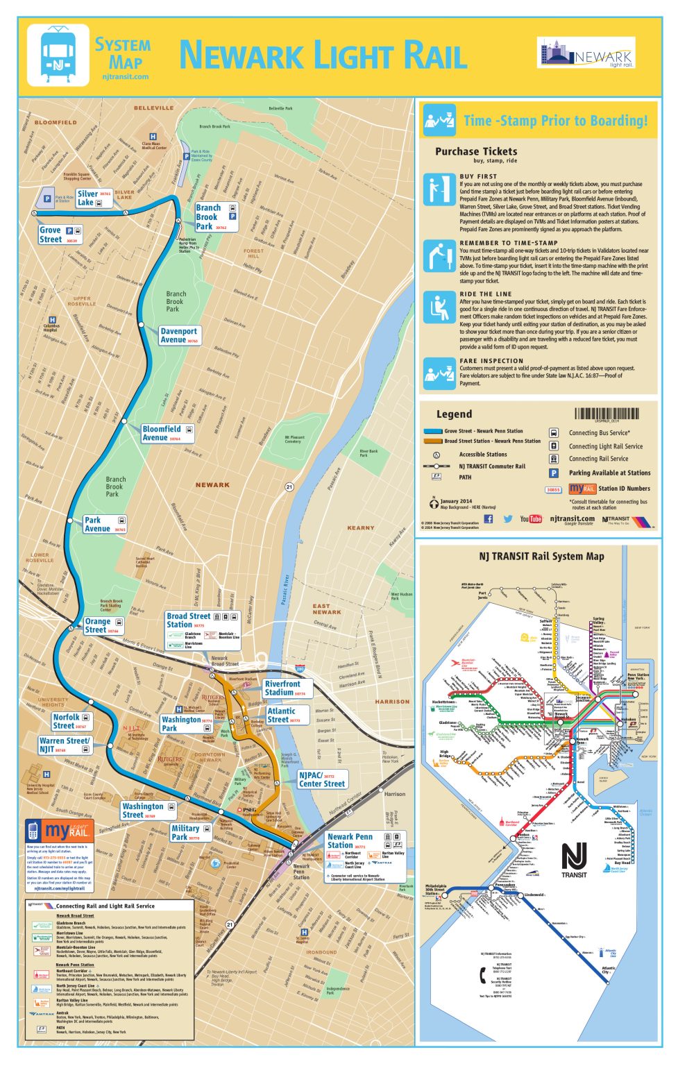 Newark Light Rail, NLR — Map, Lines, Route, Hours, Tickets