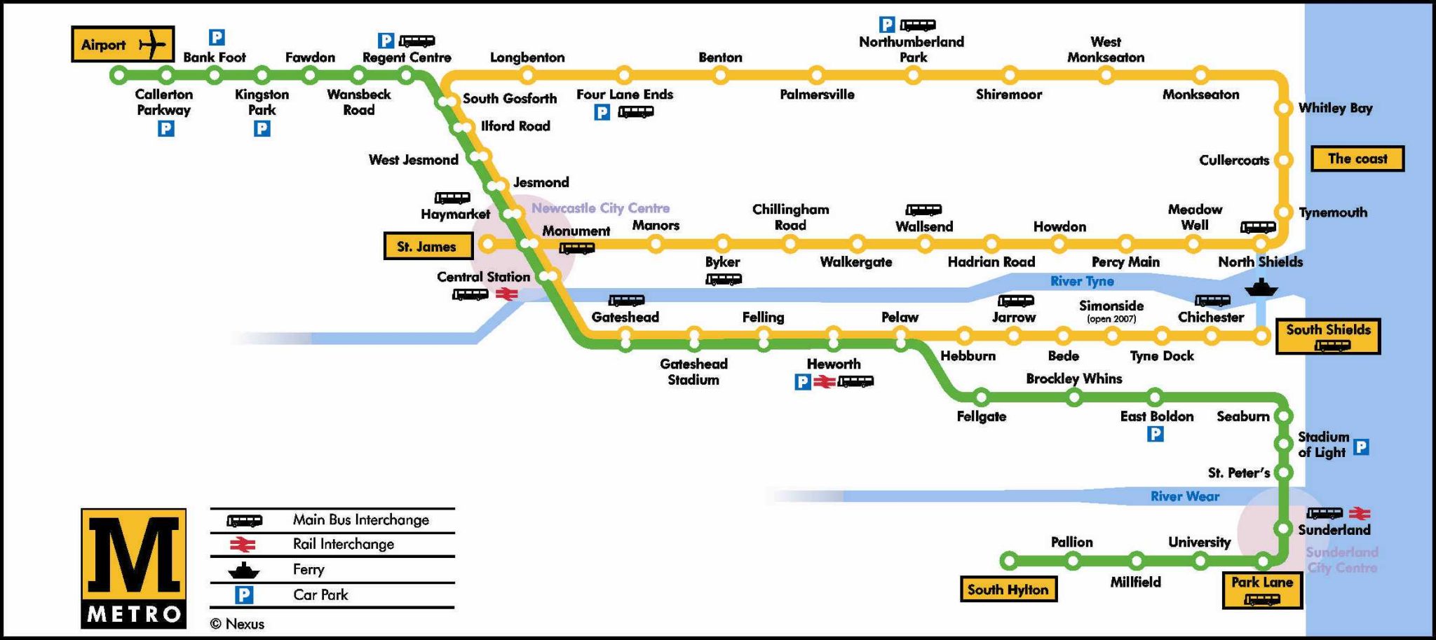 Tyne and Wear Metro — Map, Lines, Route, Hours, Tickets