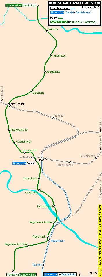 Sendai Subway — Map, Lines, Route, Hours, Tickets