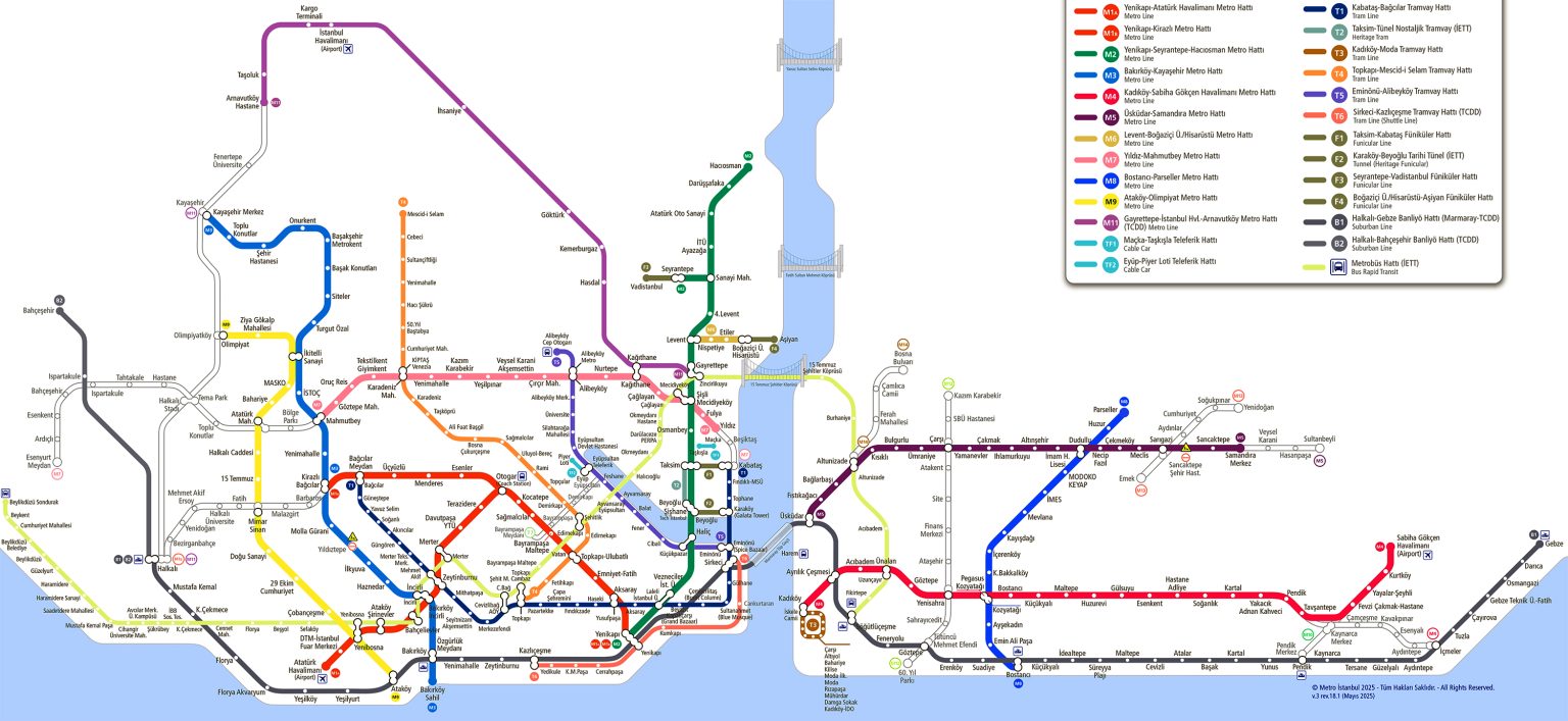 Istanbul Metro: Map 2026, Lines, Schedule & Ticket Prices