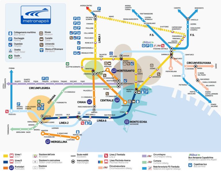 Naples Metro — Map, Lines, Route, Hours, Tickets