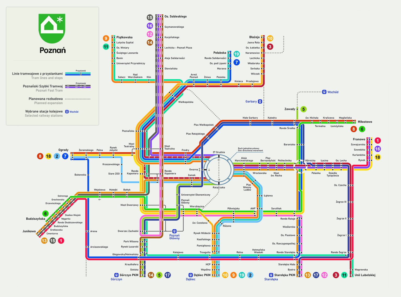 Poznan Fast Tram Map, Routes, Stations, Tickets and Schedule