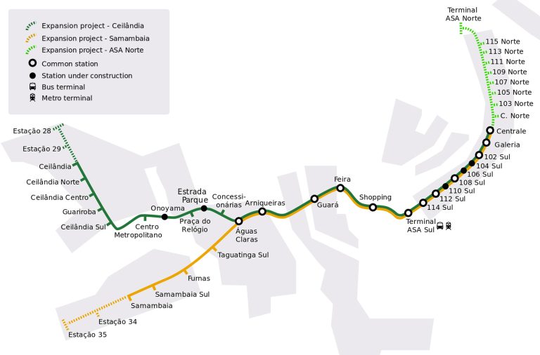 Brasília Metro — Map, Lines, Route, Hours, Tickets
