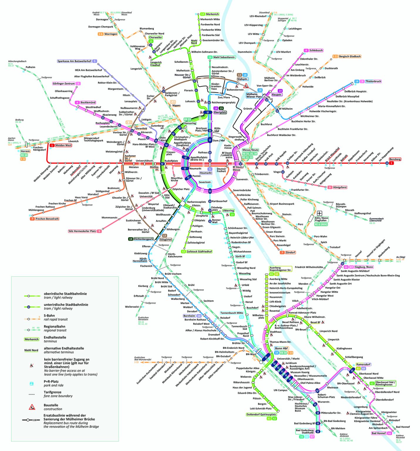 Cologne Stadtbahn — Map, Lines, Route, Hours, Tickets
