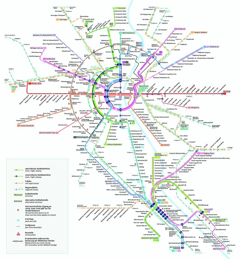 Cologne Stadtbahn — Map, Lines, Route, Hours, Tickets