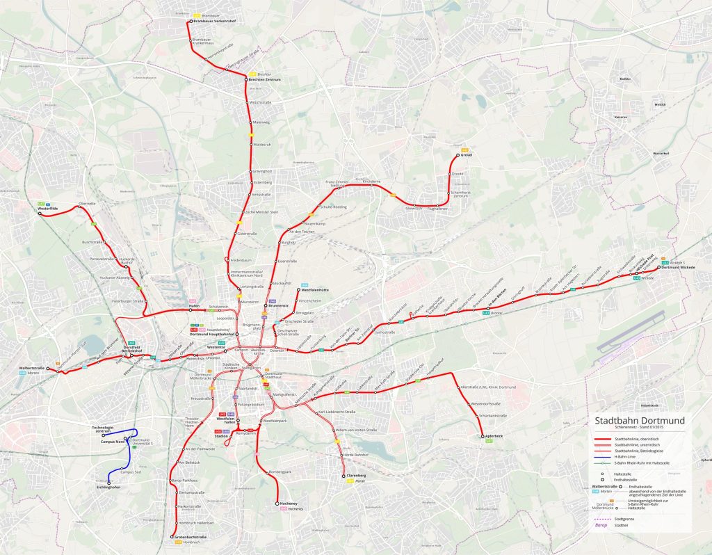 Dortmund Stadtbahn Map, Lines, Stations, Tickets and Timetable
