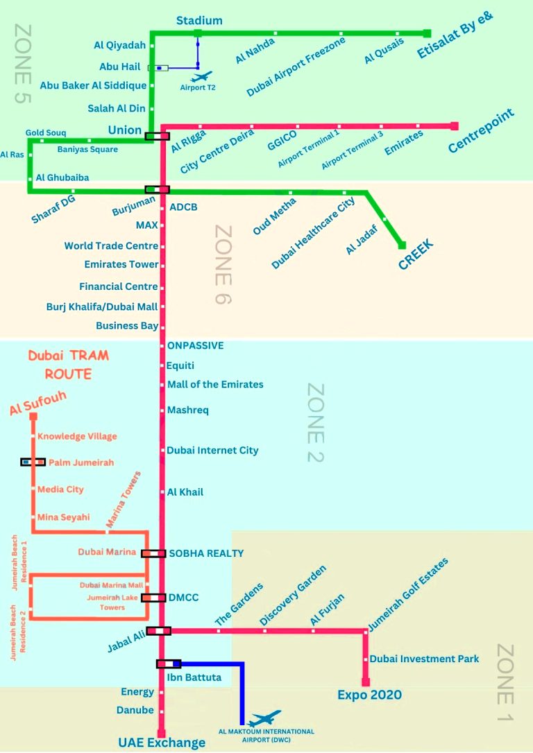 Dubai Metro — Map, Lines, Route, Hours, Tickets