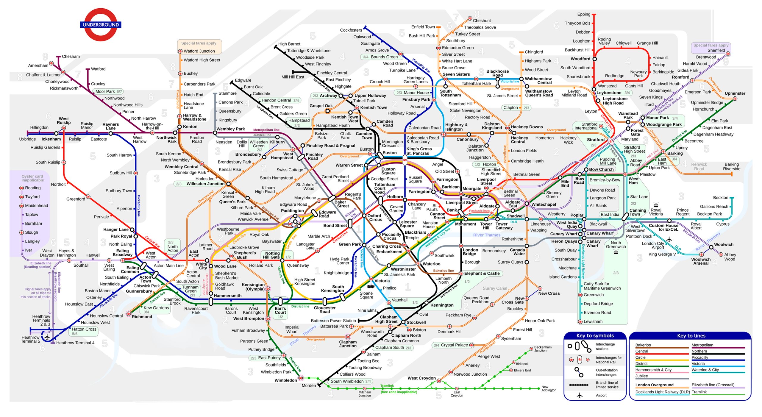 London Tube Map Timetable Fares And Stations