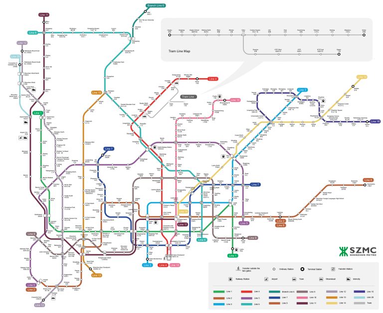 Shenzhen Metro Map: Lines, Hours, Fares and Tickets