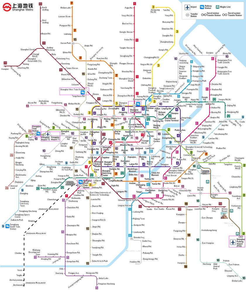Shanghai Metro Map, Lines, Tickets and Timetable