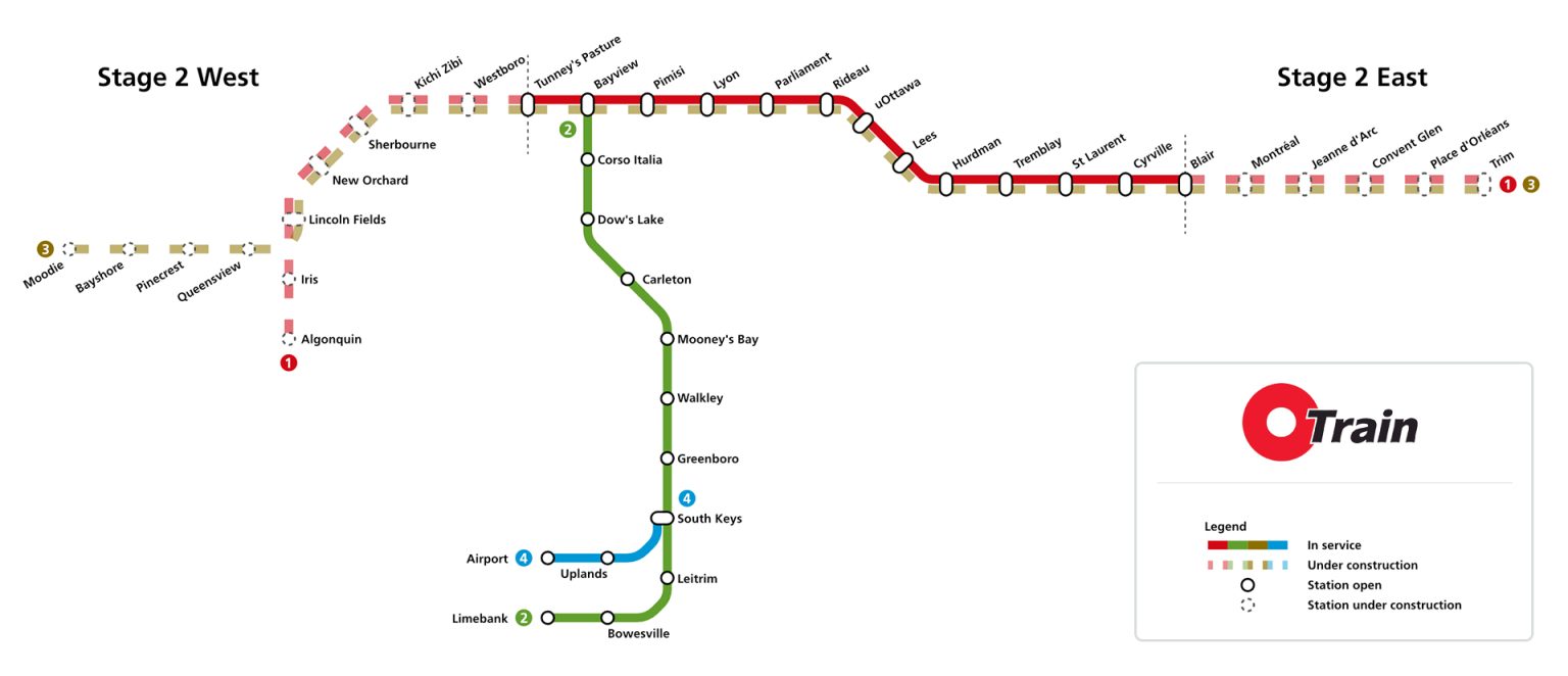 O-Train — Map, Lines, Route, Hours, Tickets