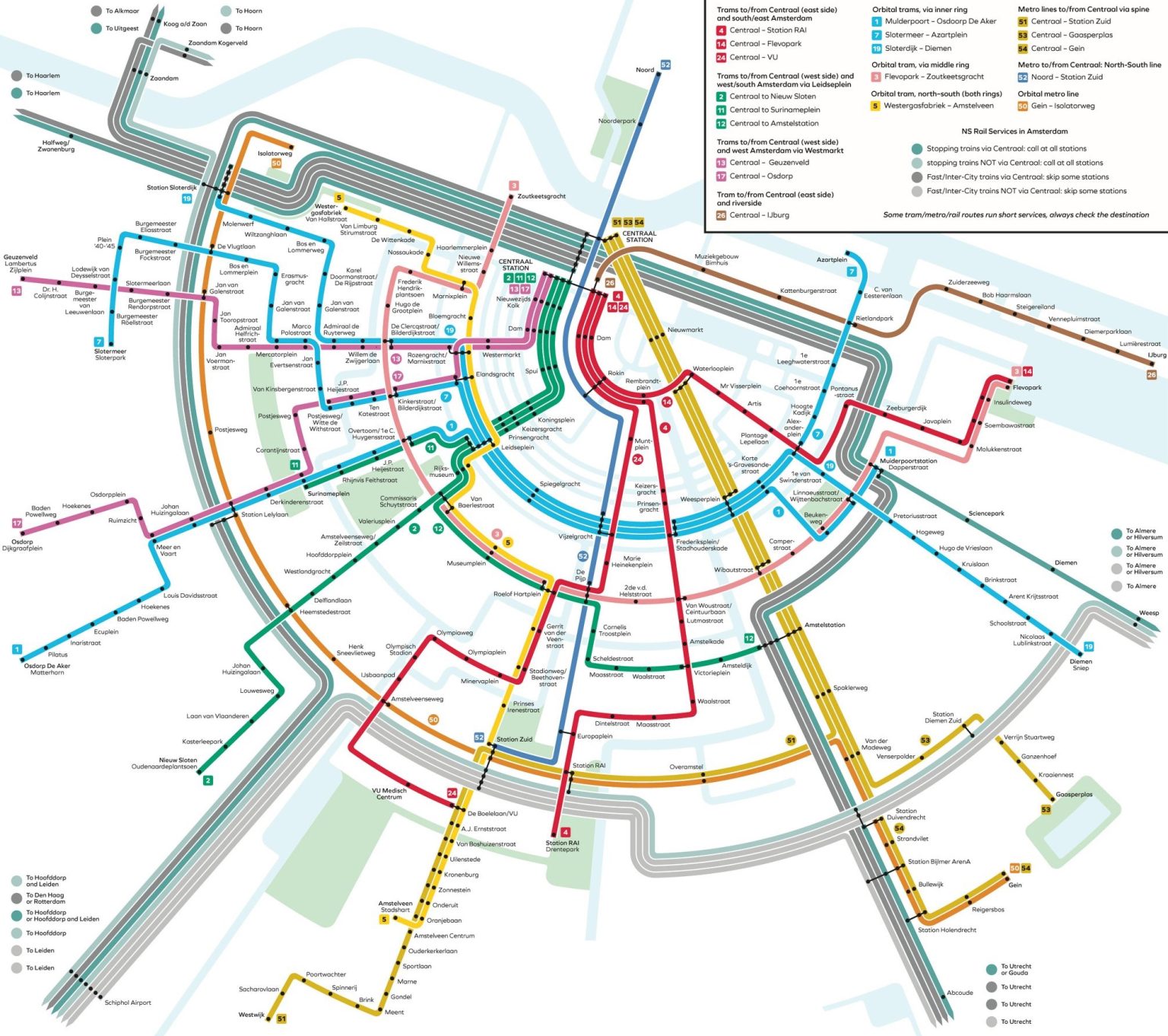 Amsterdam Trams: Map, Routes, Tickets, Timings and History